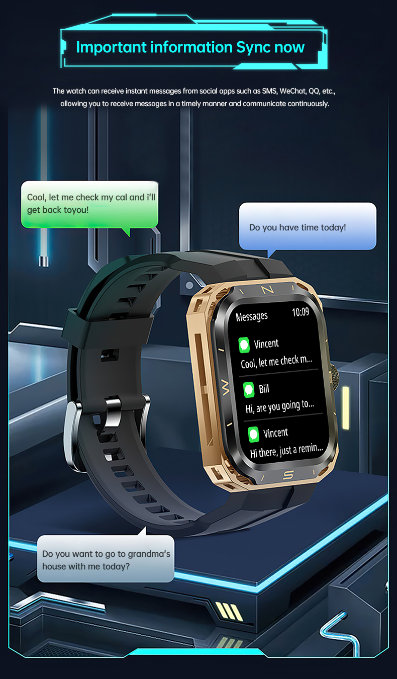 Jeep P09 Smartwatch 1.96" Full HD Screen IP68 Waterproof Fitness ...