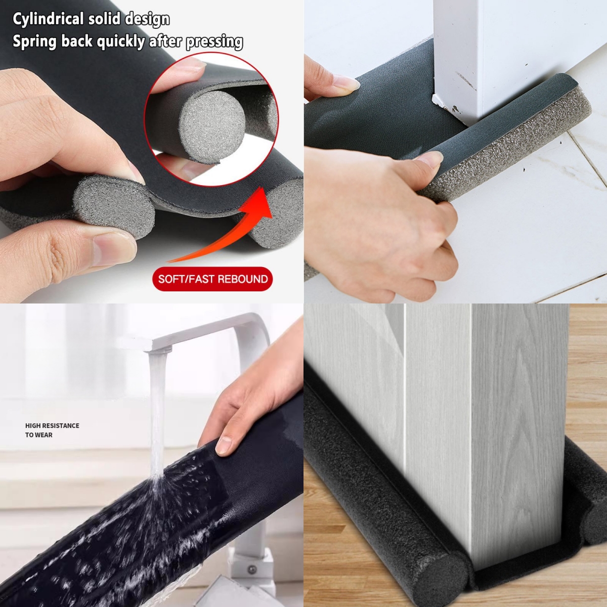 Door Sealing Strip Self Bottom Adhesive Soundproof Rubber Strip Insect ...
