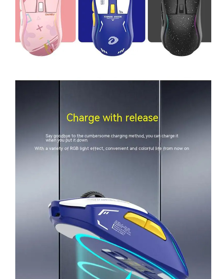 Dareu A950 Mecha Three-Mode Wireless Mouse Charging Base Gaming Game ...