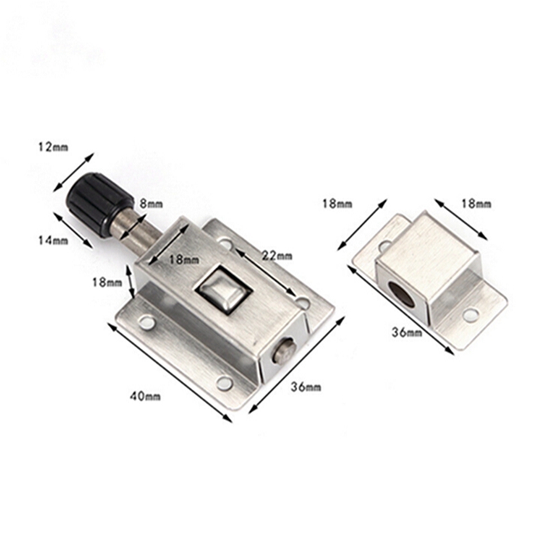 Stainless Steel Spring Loaded Push Button Gate Door Lock | Shopee ...