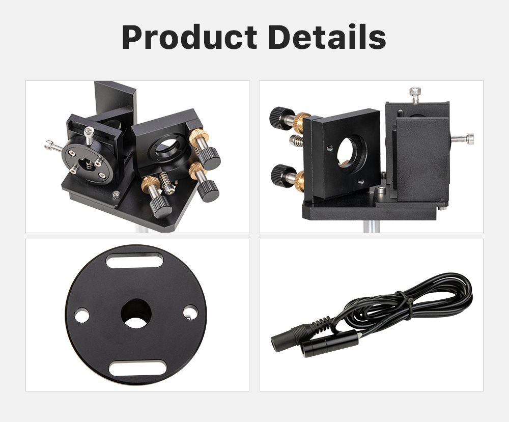 Cloudray Beam Combiner Set 25mm Laser Beam Combiner +Mirror Mount + Laser Red Pointer for CO2 ...