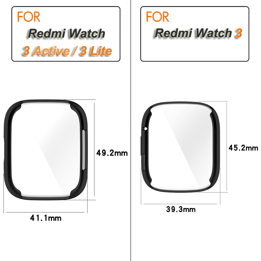 TPU Screen Protector Case For Xiaomi Redmi Watch 3 Active/Lite Full ...