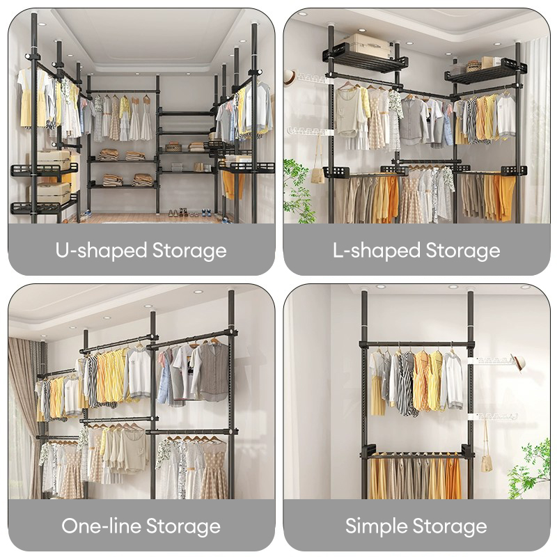 Adjustable Sampayan Clothes Rack Stand Floor To Ceiling Tension Drying ...
