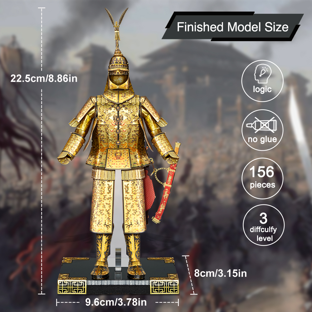 Piececool 3D Metal Puzzles Mecha Model Kits Chinese Tang Dynasty Armor ...