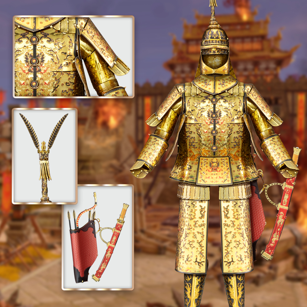 Piececool 3D Metal Puzzles Mecha Model Kits Chinese Tang Dynasty Armor ...