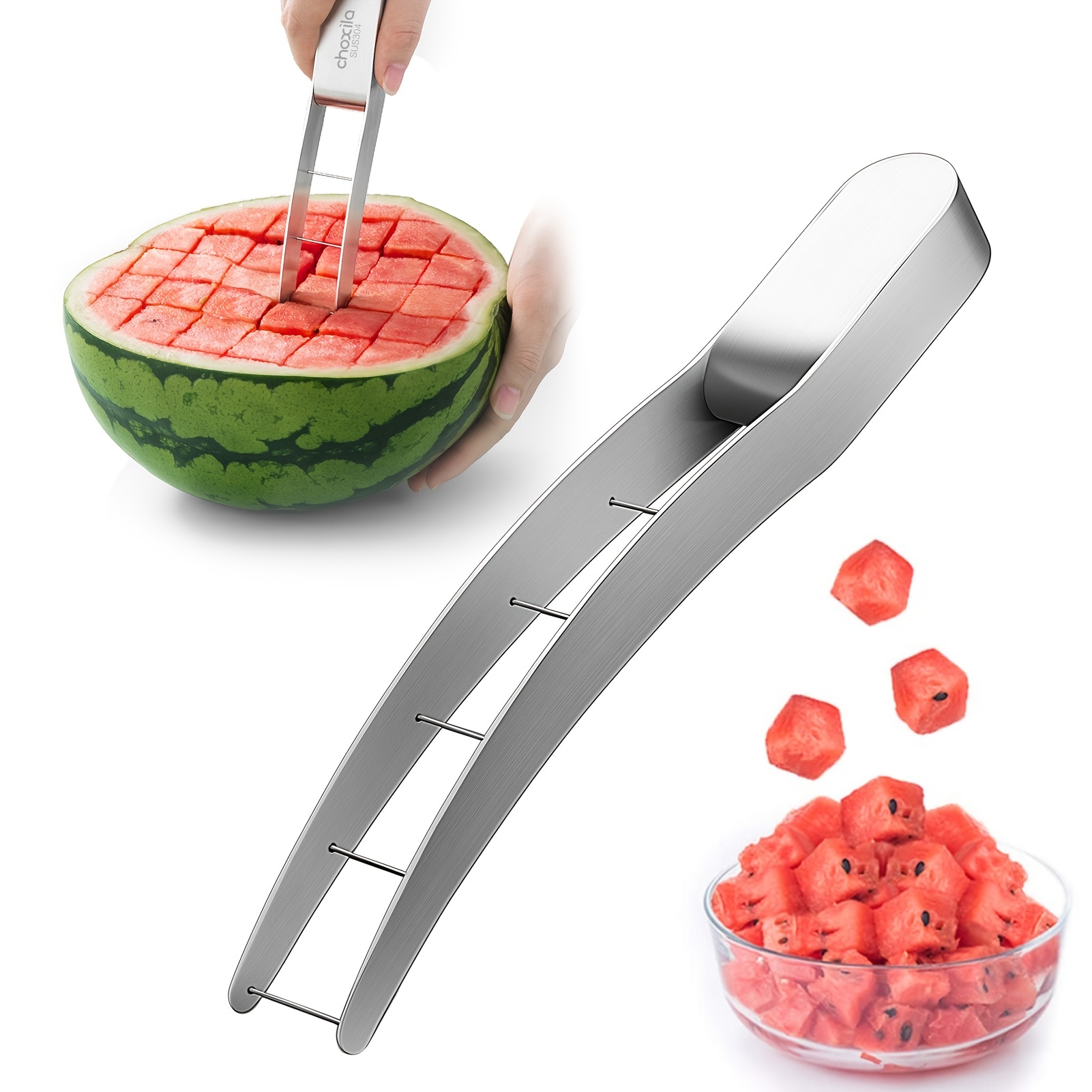 Watermelon Cutter Slicer, Stainless Steel Watermelon Cube Cutter ...