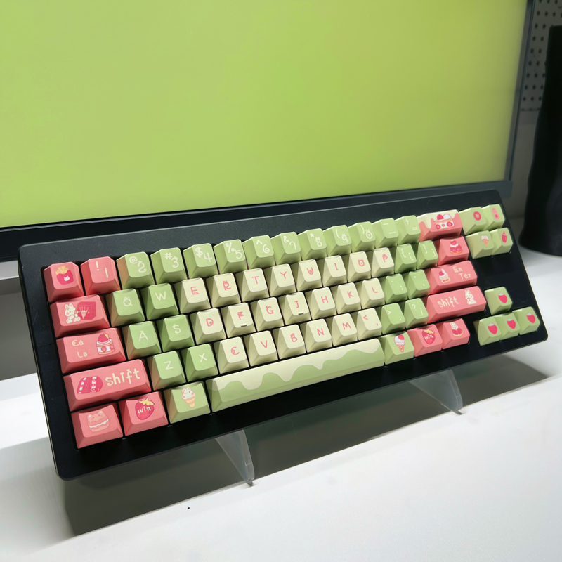 GMK Strawberry Milk Rabbit Keycap, 131 Keys PBT Keycaps Cherry Profile ...