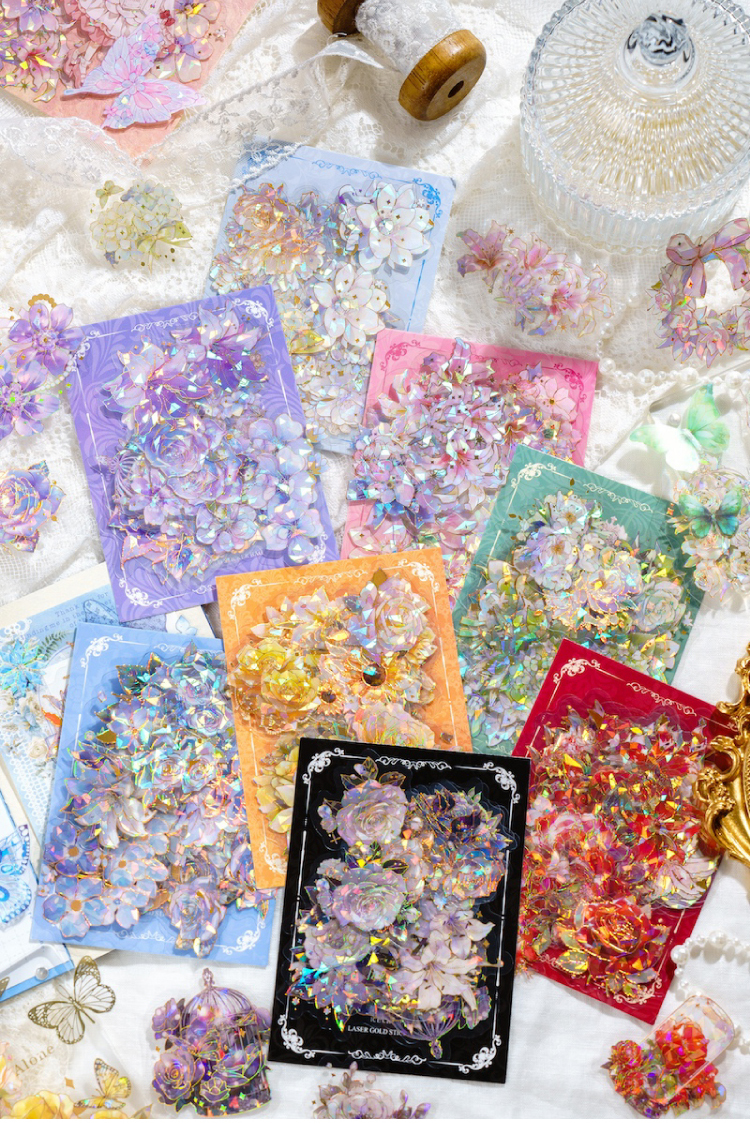 Mr. Paper 20 sheets/bag Waterproof PET sticker Rose magritte ...