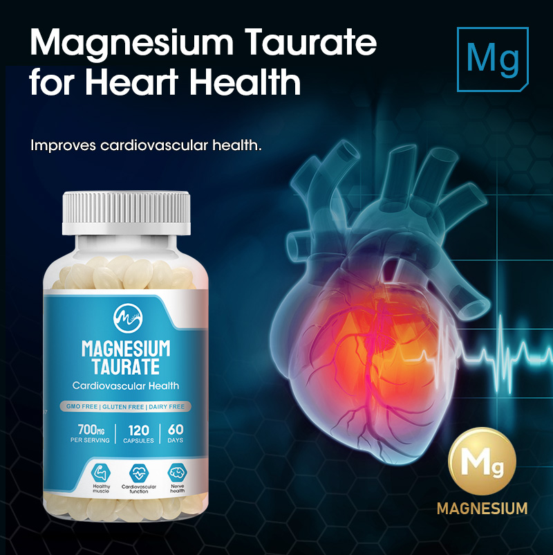 Minch Magnesium Taurine Capsules Cardiovascular Heart Health Blood ...