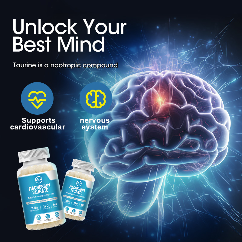 Minch Magnesium Taurine Capsules Cardiovascular Heart Health Blood ...