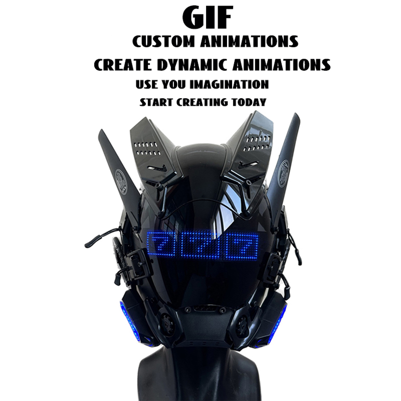 Cyberpunk Mask App Controlled - Programmable Led Mask, Cosplay ...