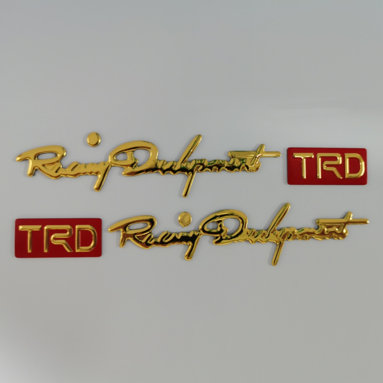 1 pairs TRD Stickers Soft Rubber 3D Stickers TOYOTA Racing Development ...
