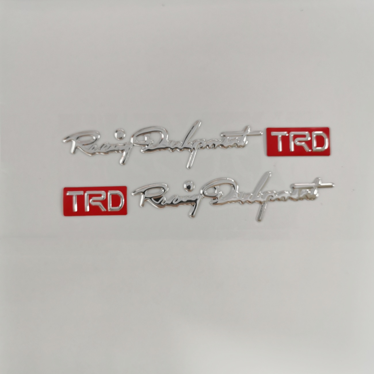 1 pairs TRD Stickers Soft Rubber 3D Stickers TOYOTA Racing Development ...