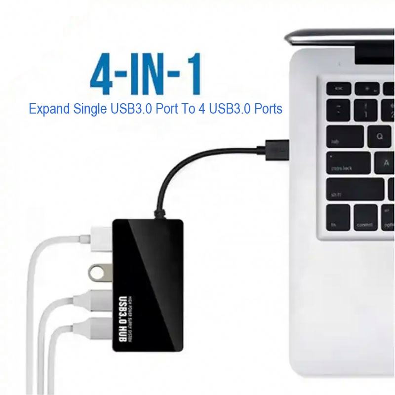 High Speed Portable USB 3.0 HUB 5Gbps Multi Ports USB Splitter 4 Ports ...