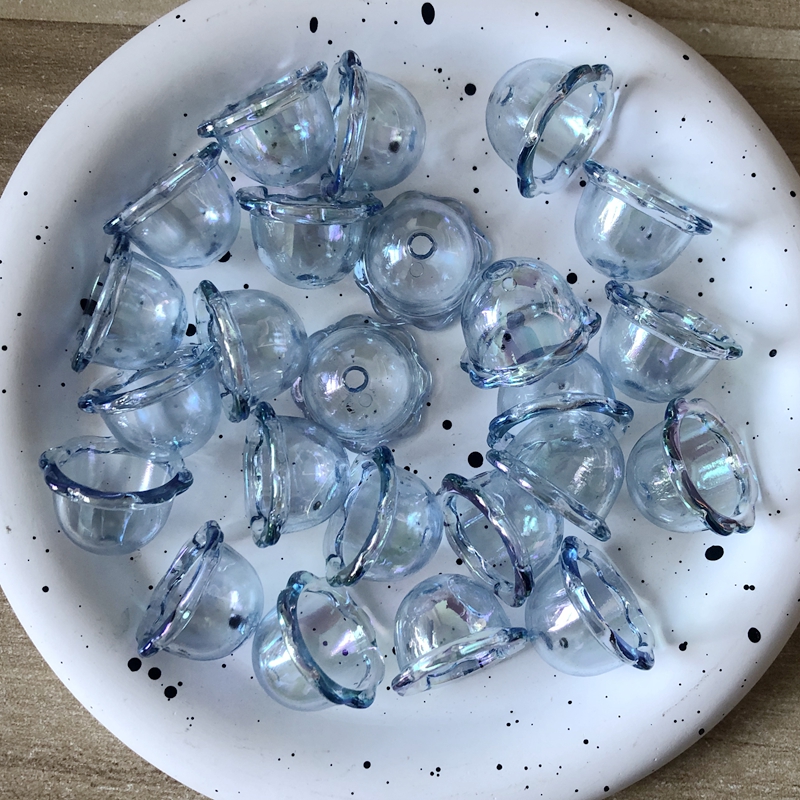 20pcs DIY beads caps Acrylic DIY Accessories for 16mm beads 23*16mm ...