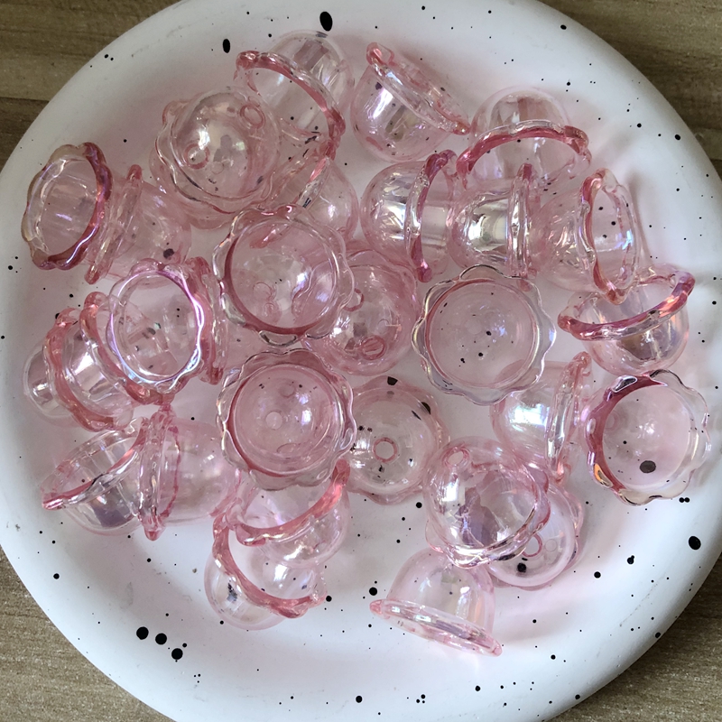 20pcs DIY beads caps Acrylic DIY Accessories for 16mm beads 23*16mm ...