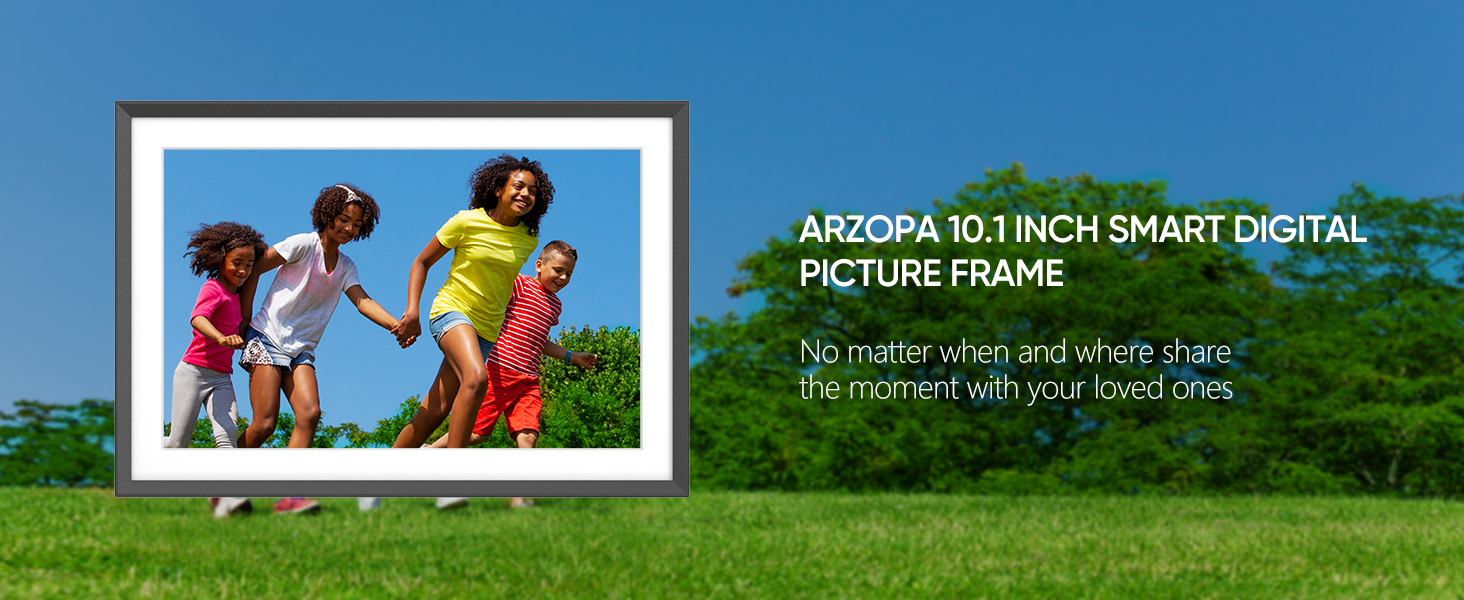 ARZOPA WiFi Digital Photo Frame 10.1 Inch IPS Touchscreen Electronic ...