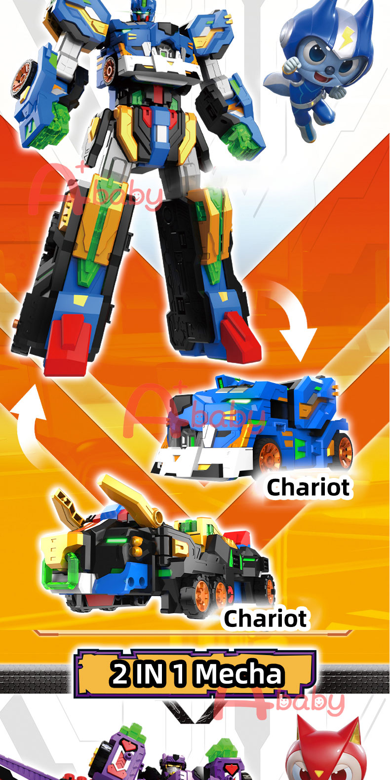 [A+baby] Mini Force V Rangers Original Toys Robot For Kids Action ...