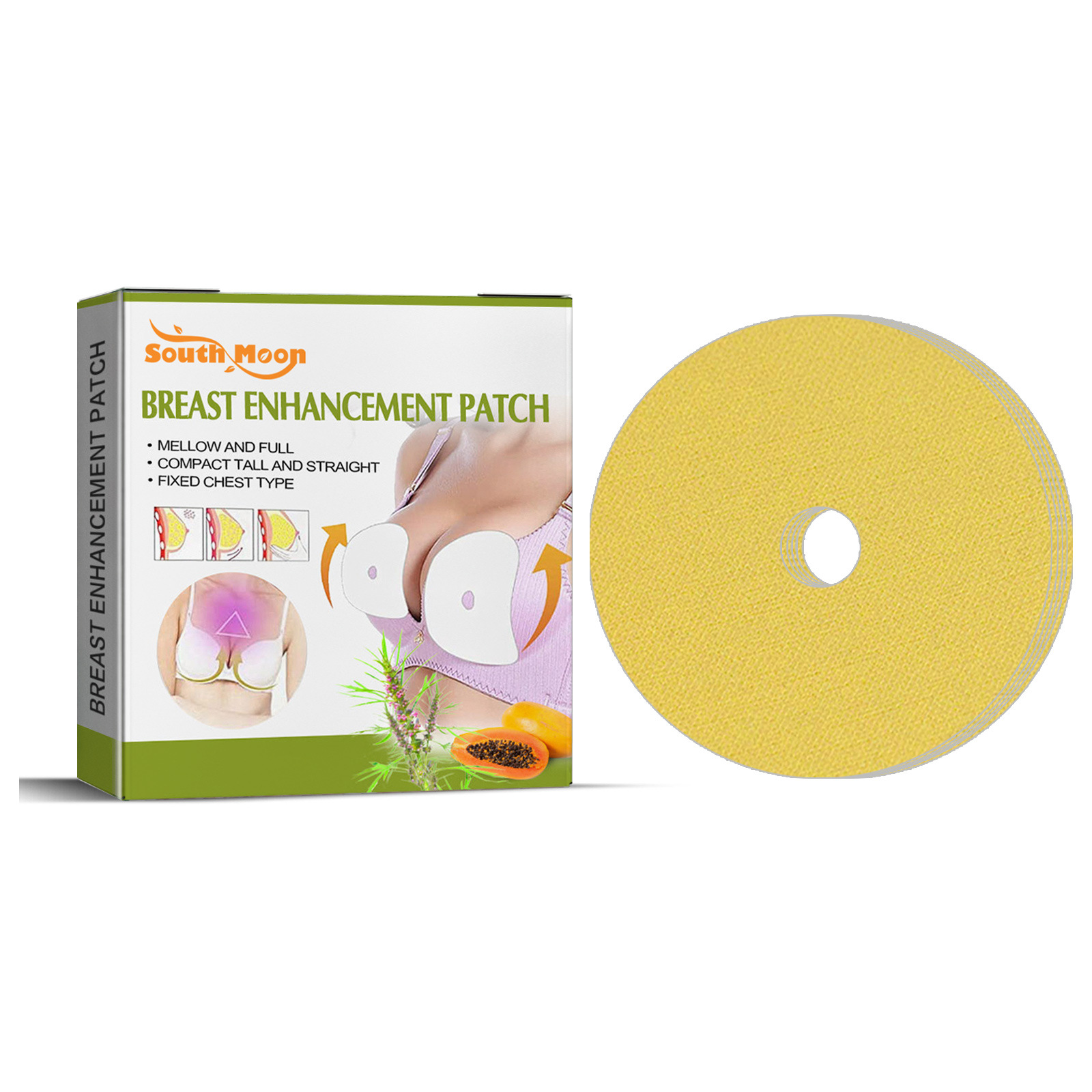 South Moon Breast Enhancement Patch 10pcs Chest Lift Patch Compact Firm ...