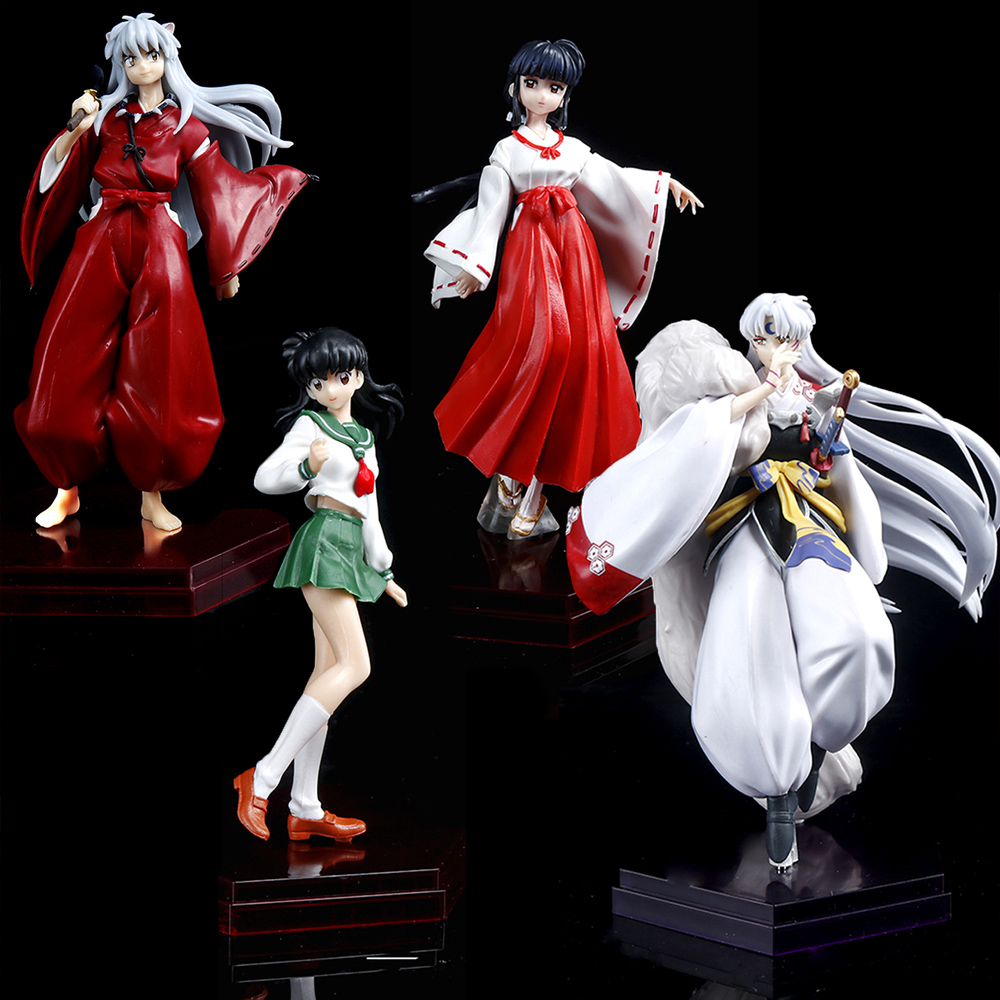 4 Style 16-18.5cm Anime Inuyasha Figure Sesshoumaru HigurashiKagome ...