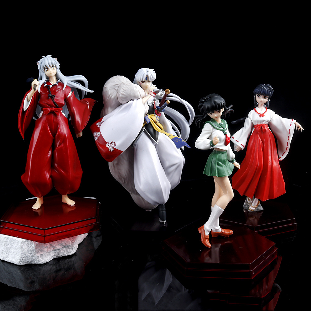 4 Style 16-18.5cm Anime Inuyasha Figure Sesshoumaru HigurashiKagome ...