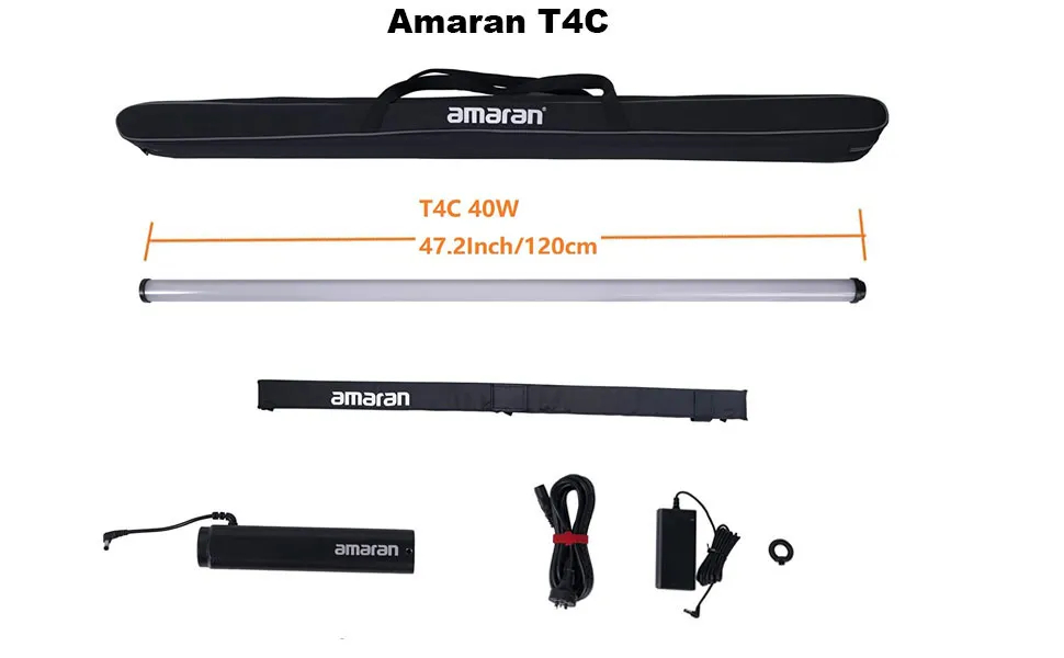 Aputure Amaran T2c T4c RGBWW Full-Color LED Tube Light 2500K~7500K ...