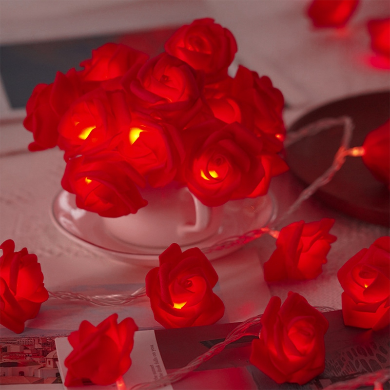 【LOVE】2M Rose Led Fairy Lights Rose Lights Strings Christmas With LED ...