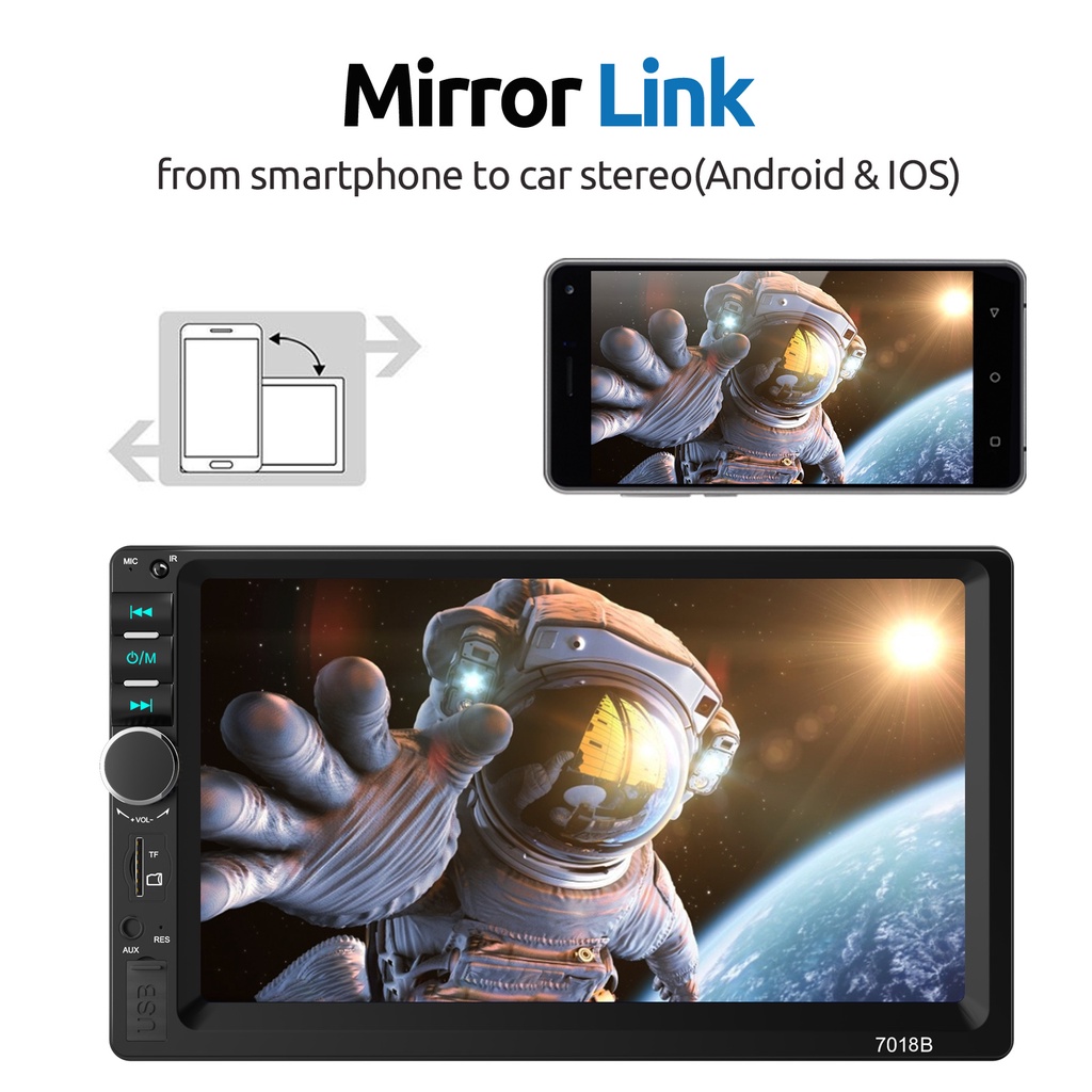 ESSGOO 【7018B】 Car Radio 7" HD Touch Screen Double 2 Din Auto MP5 ...