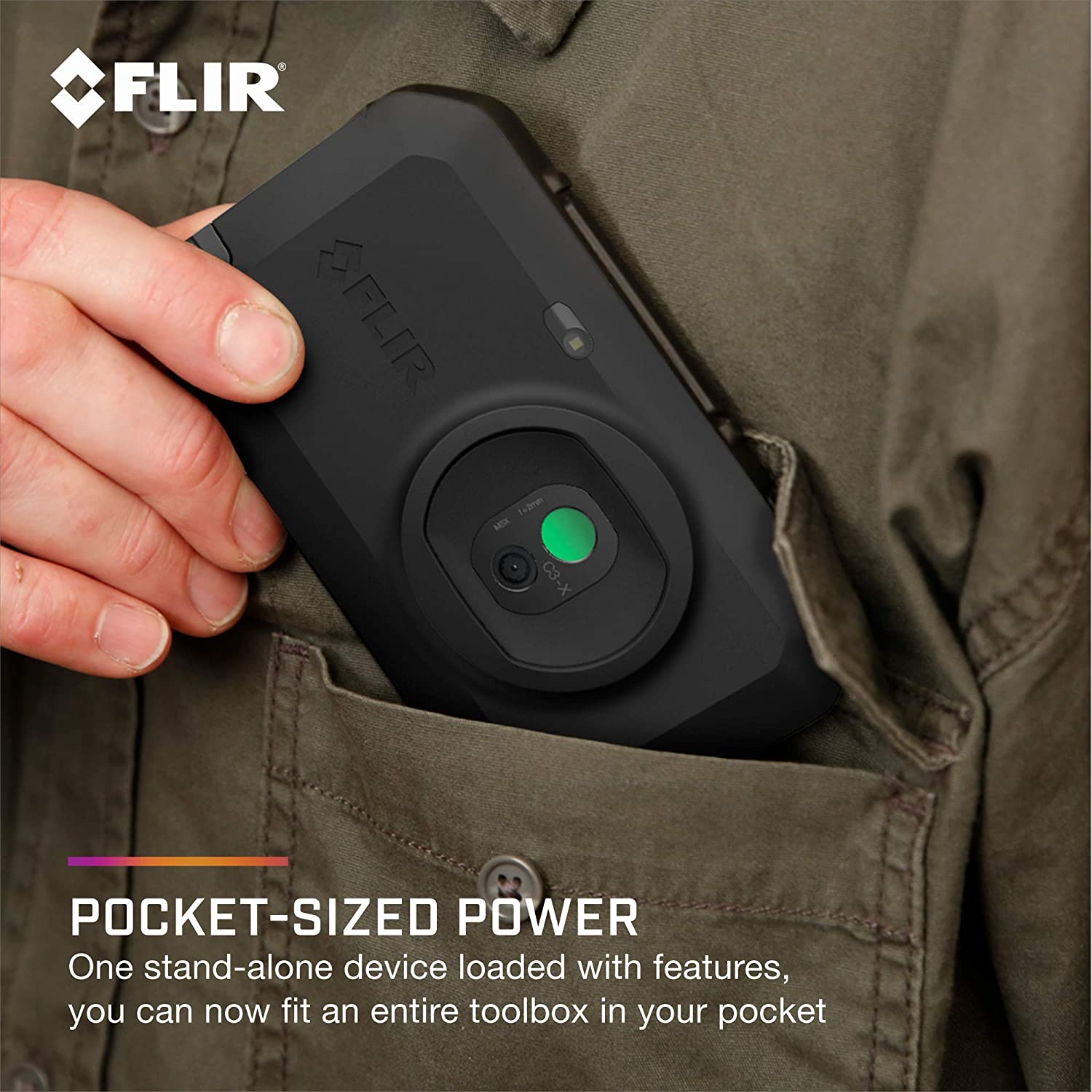 FLIR C3-X C5 Thermal Camera of Professional Wi-Fi and Cloud Function Sixth Sense Compact Pocket ...