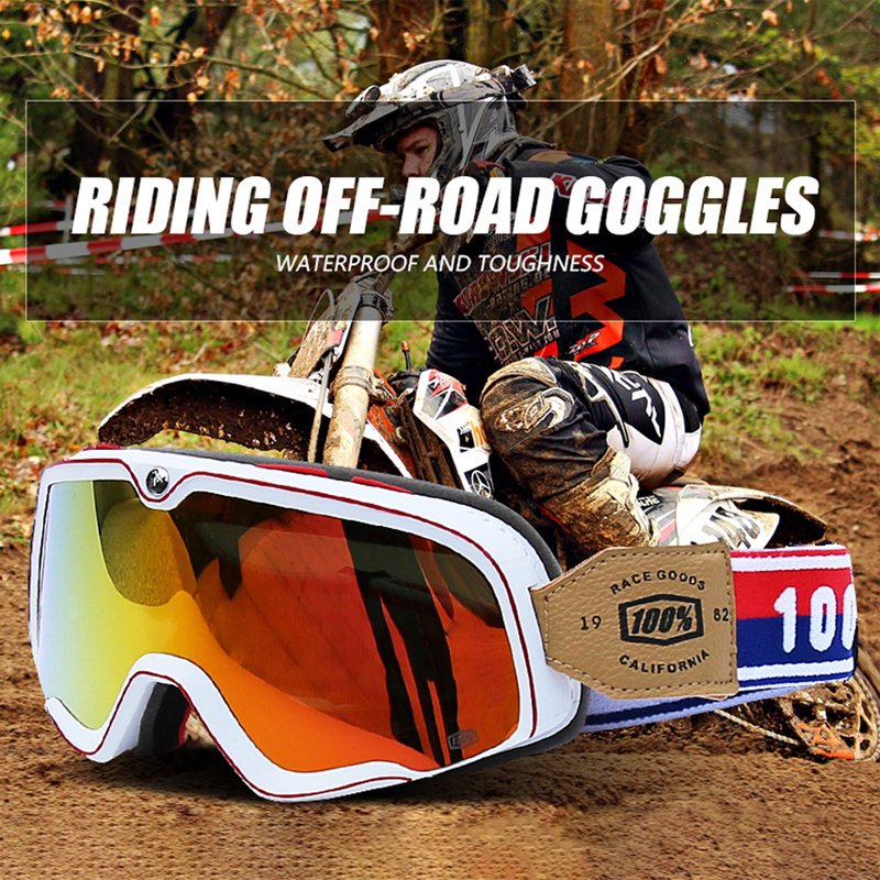 100% Barstow Vintage Motocross Goggles UV400 Men Women Motorcycle ...