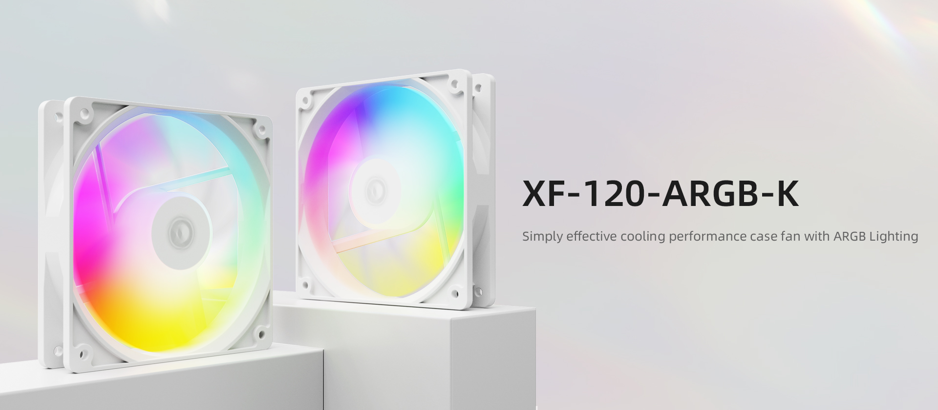 ID-COOLING XF-120-ARGB-K W CPU chassis cooling fan 12cm ARGB silent ...