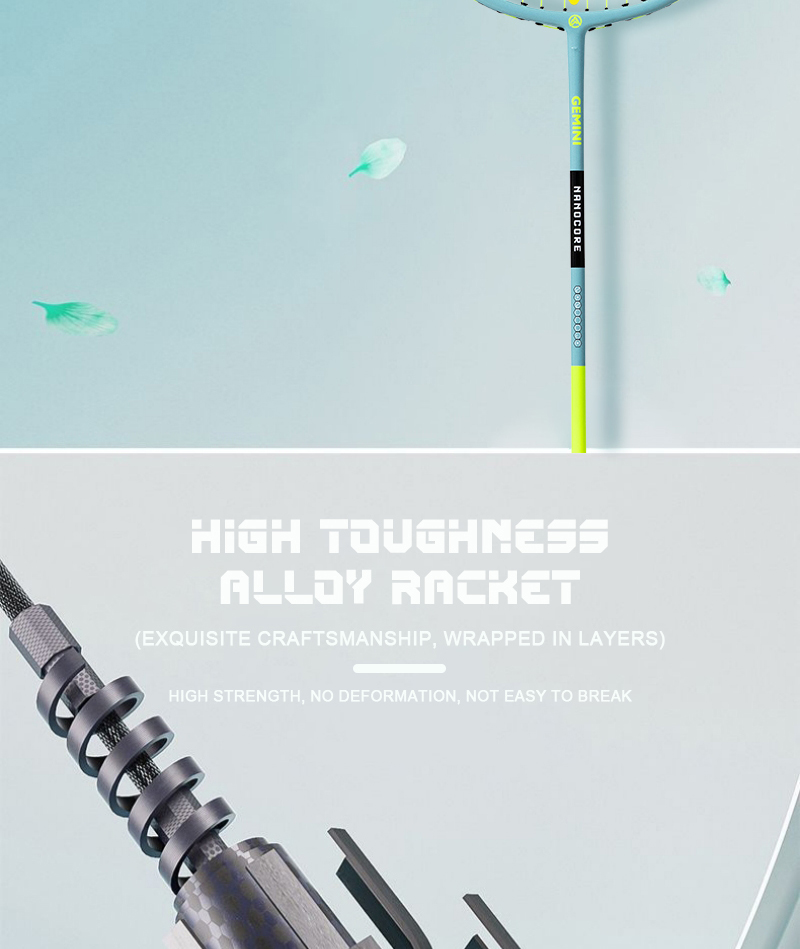 ALPSPORT 2Pcs SZZ Gemini 4U G5 100% Carbon Fiber Badminton Racket ...