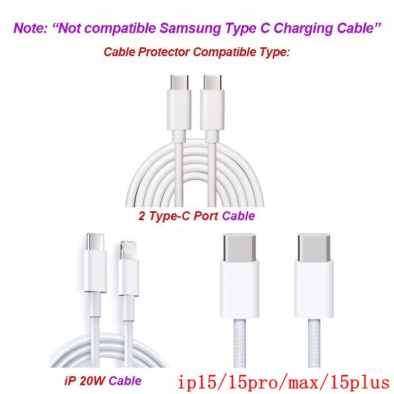 Joymow New Soft Silicone iP 20W Fast Charger Protector/Typec to Typec ...