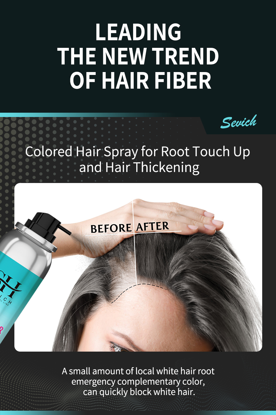 Sevich Waterproof Hair Thickening Spray Hair Concealer Anti Baldness ...