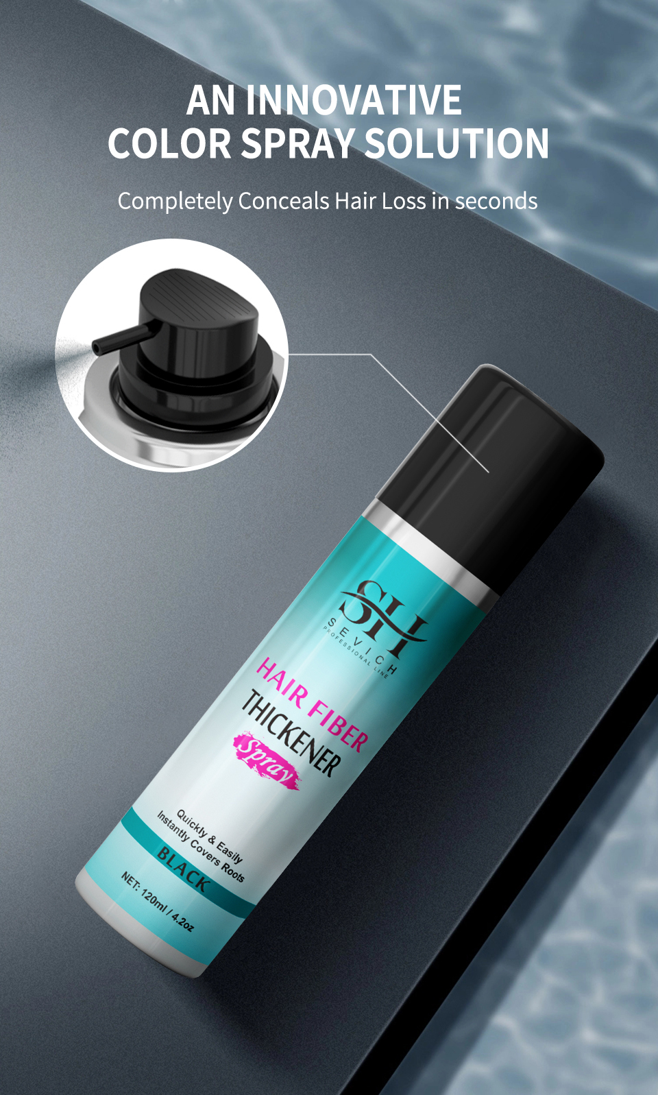 Sevich Waterproof Hair Thickening Spray Hair Concealer Anti Baldness ...