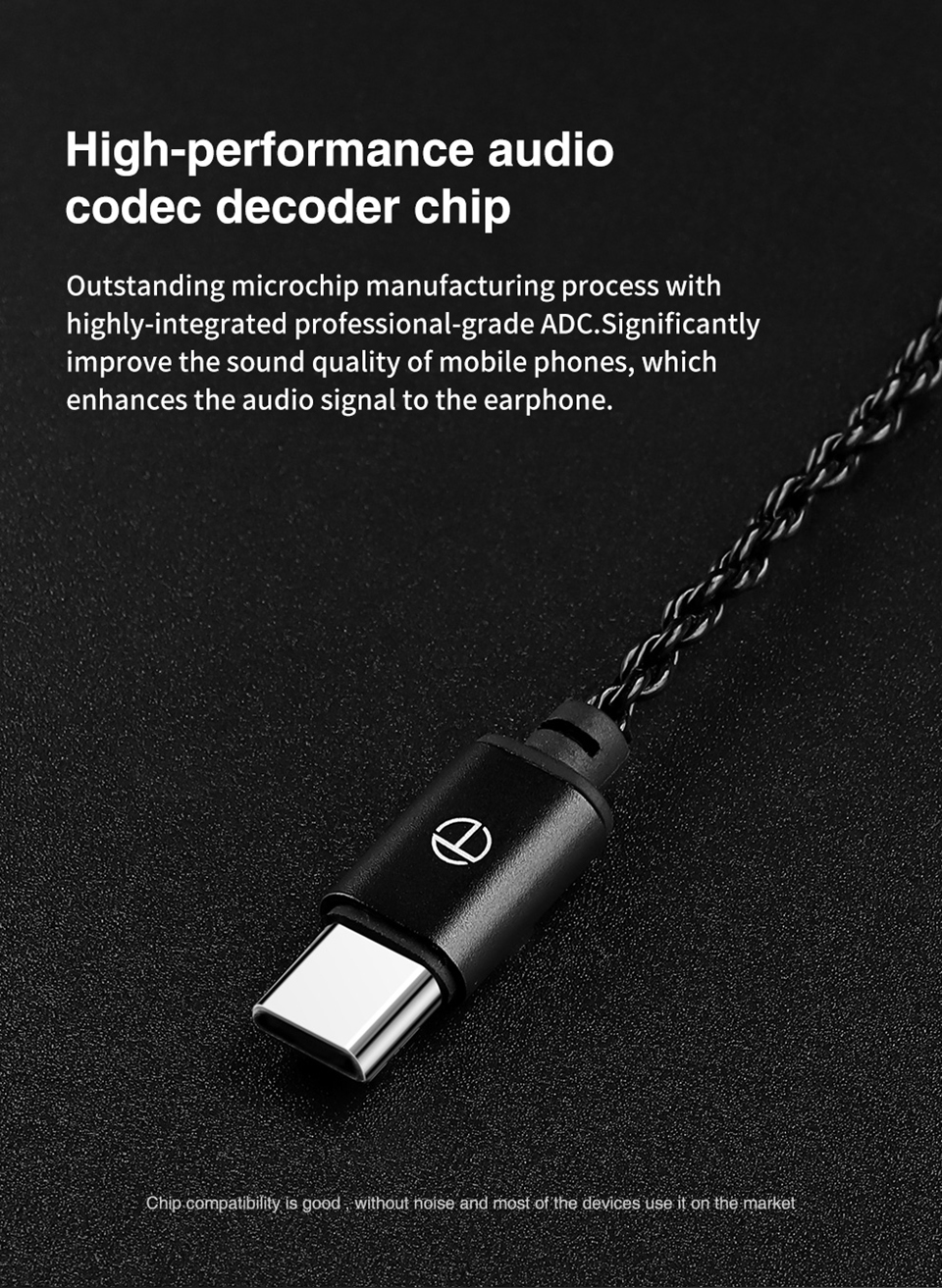 TRN A1-TC Original Headphone Upgraded Earphone Cable HIFI 2Pin ...