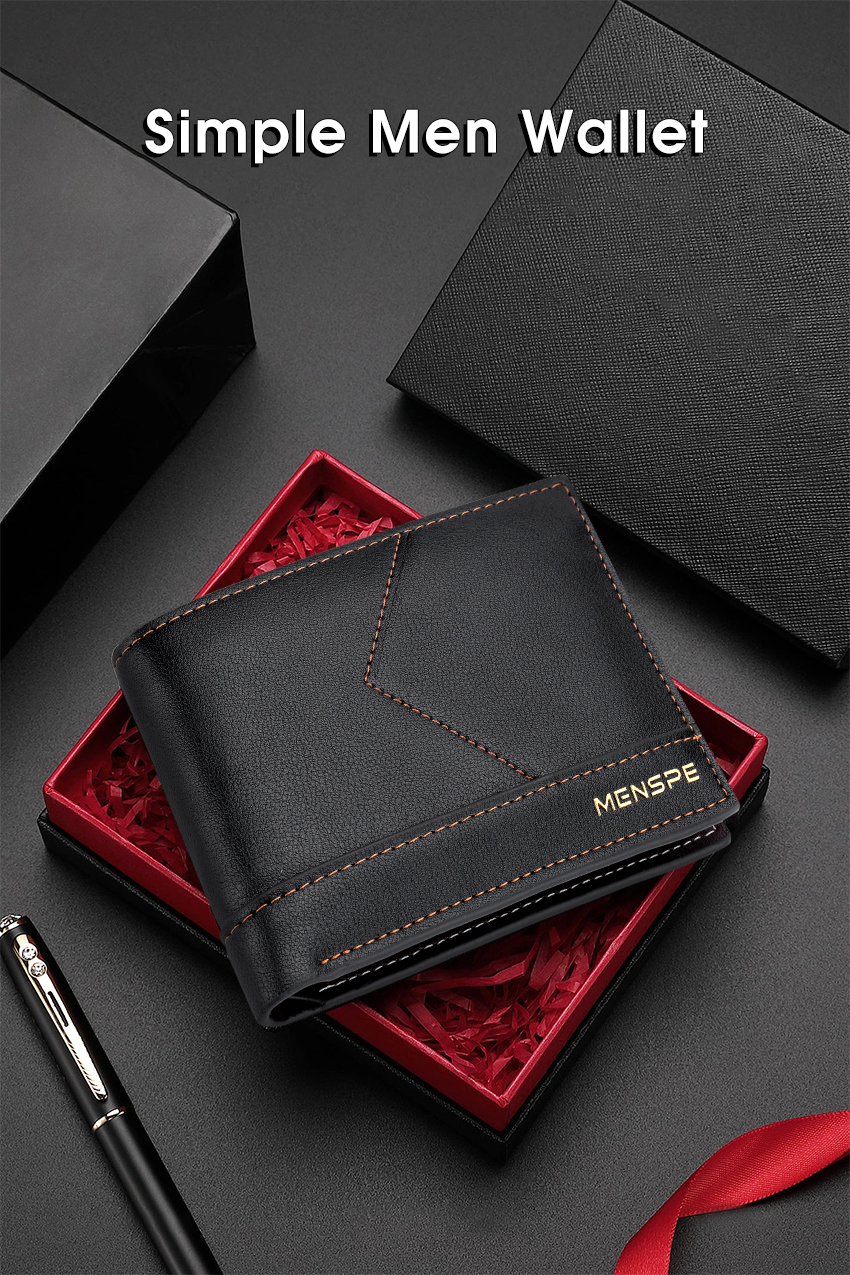 MENSPE Men Wallet Foldable Wallet Male Short Wallet Business Wallets ...