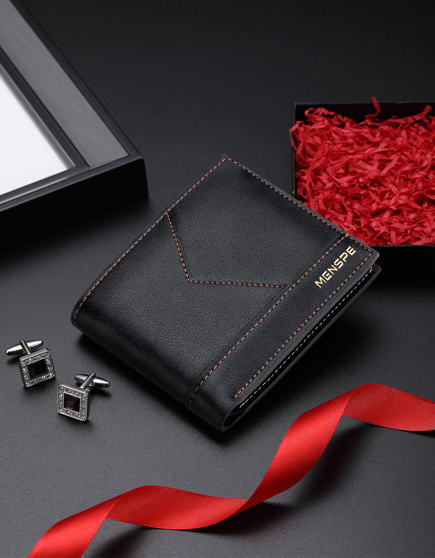 MENSPE Men Wallet Foldable Wallet Male Short Wallet Business Wallets ...