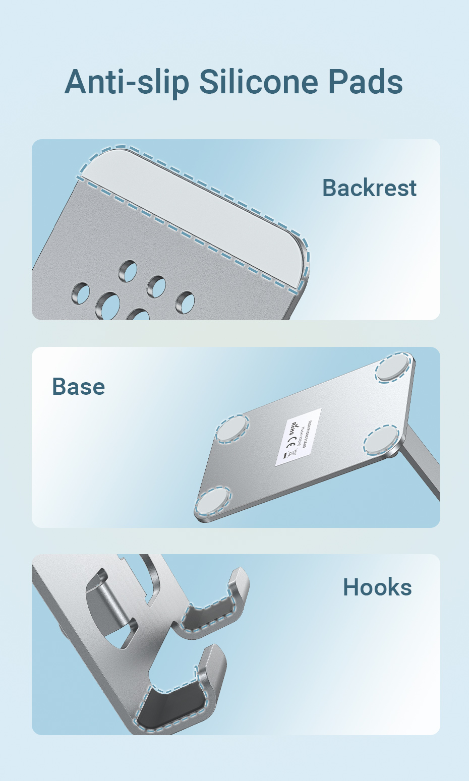 Vention Aluminium Alloy Phone Stand With 360° Rotatable Base Desktop ...