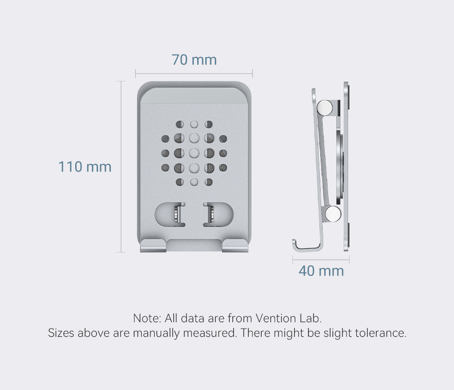 Vention Aluminium Alloy Phone Stand With 360° Rotatable Base Desktop ...