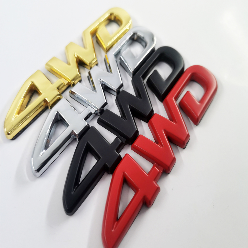 1 X Metal 4WD Logo Car Auto Rear Emblem Badge Sticker Decal Replacement ...