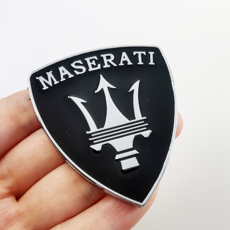 1 x Metal MASERATI Logo Car Auto Decorative Emblem Badge Sticker Decal ...