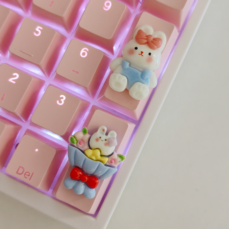 Bunny Keycap Mechanical Keyboard Dedicated Button ESC Pink Cartoon ...