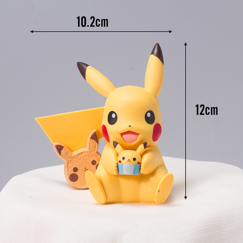12cm Anime Pokemon Figure Pikachu Pocket Monster Electric Rat Q Version ...