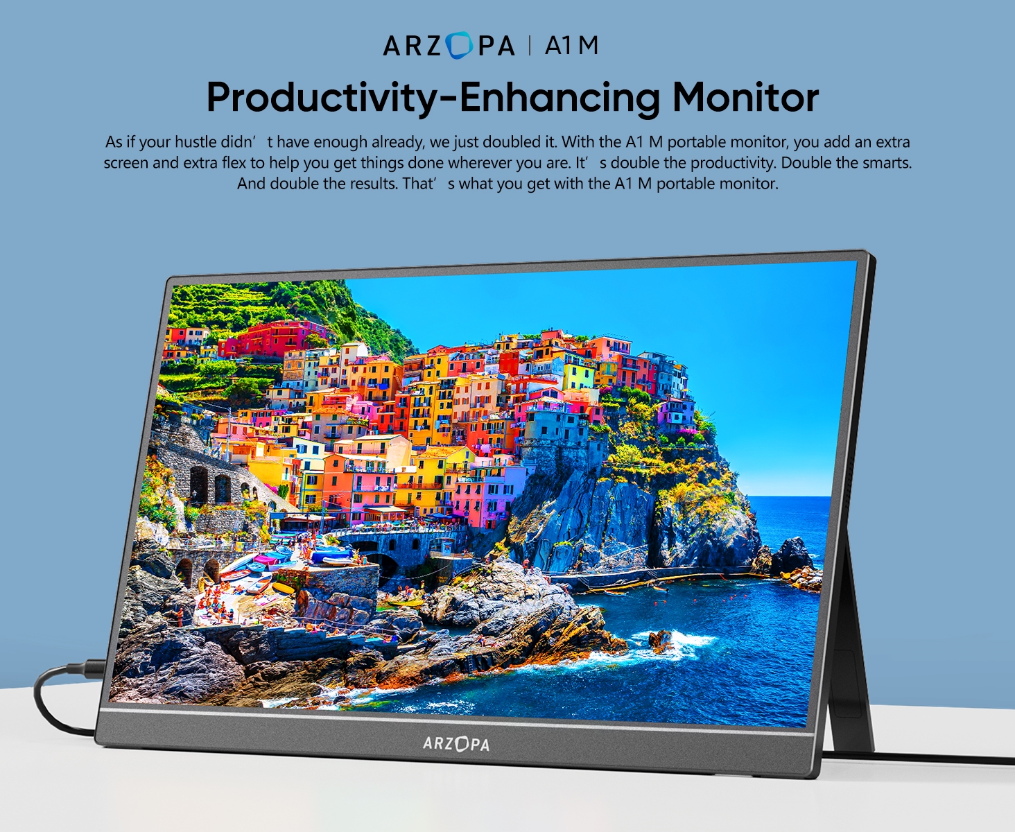 ARZOPA 17.3'' A1M Portable Monitor, 1080P FHD HDR IPS Laptop Computer ...