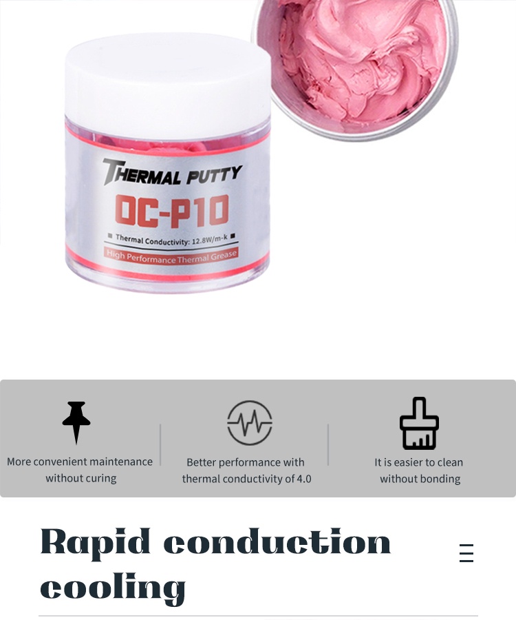 OCNG OC-P10 10g Thermal Putty High Performance For VGA GPU IC Processor Rapid Cooling Thermal ...