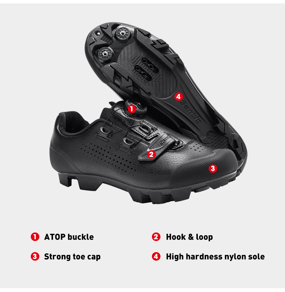 Santic Cycling MTB Shoes Men SPD Compatible Professional Breathable ...