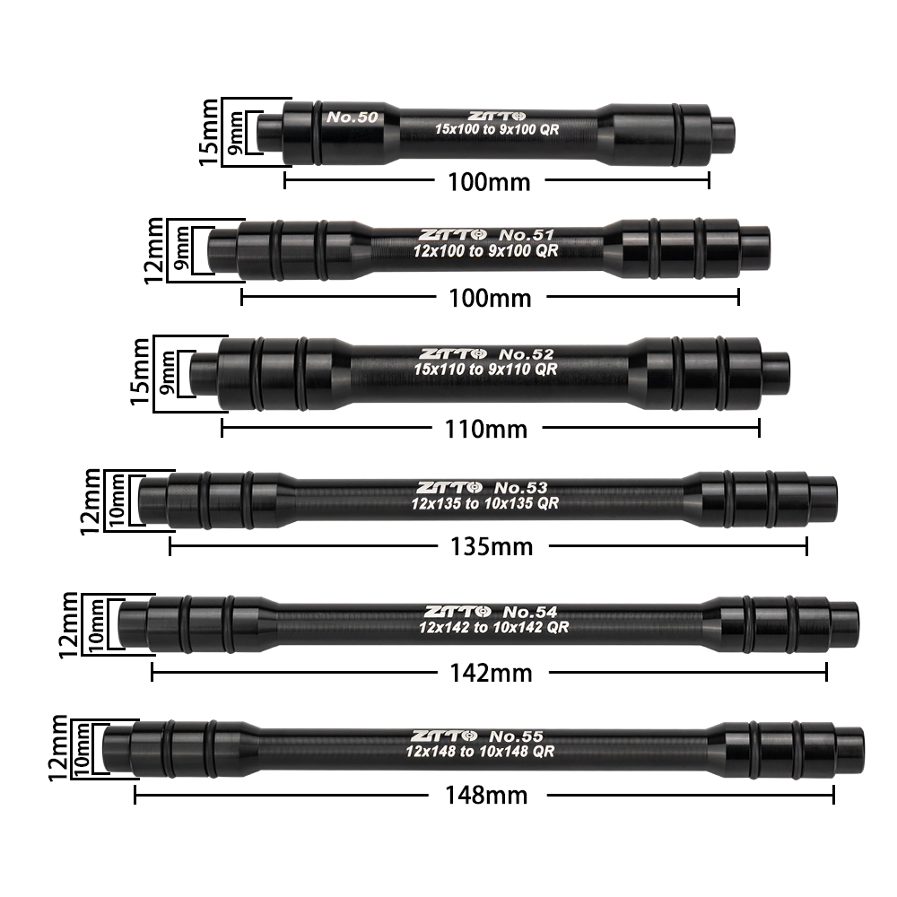 ZTTO MTB Road Bike Front Rear Wheel Thru Axle Adapter 20mm to 15mm TA ...