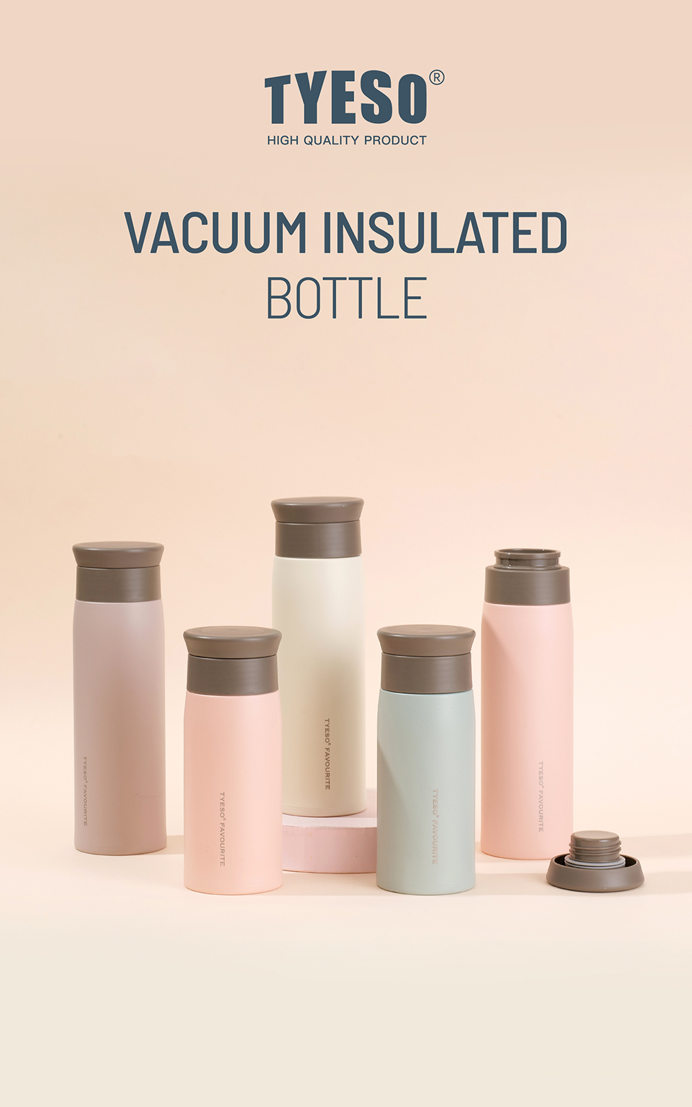 TYESO® Stainless steel thermos Vacuum Bottle With Tea infuser Tumbler ...