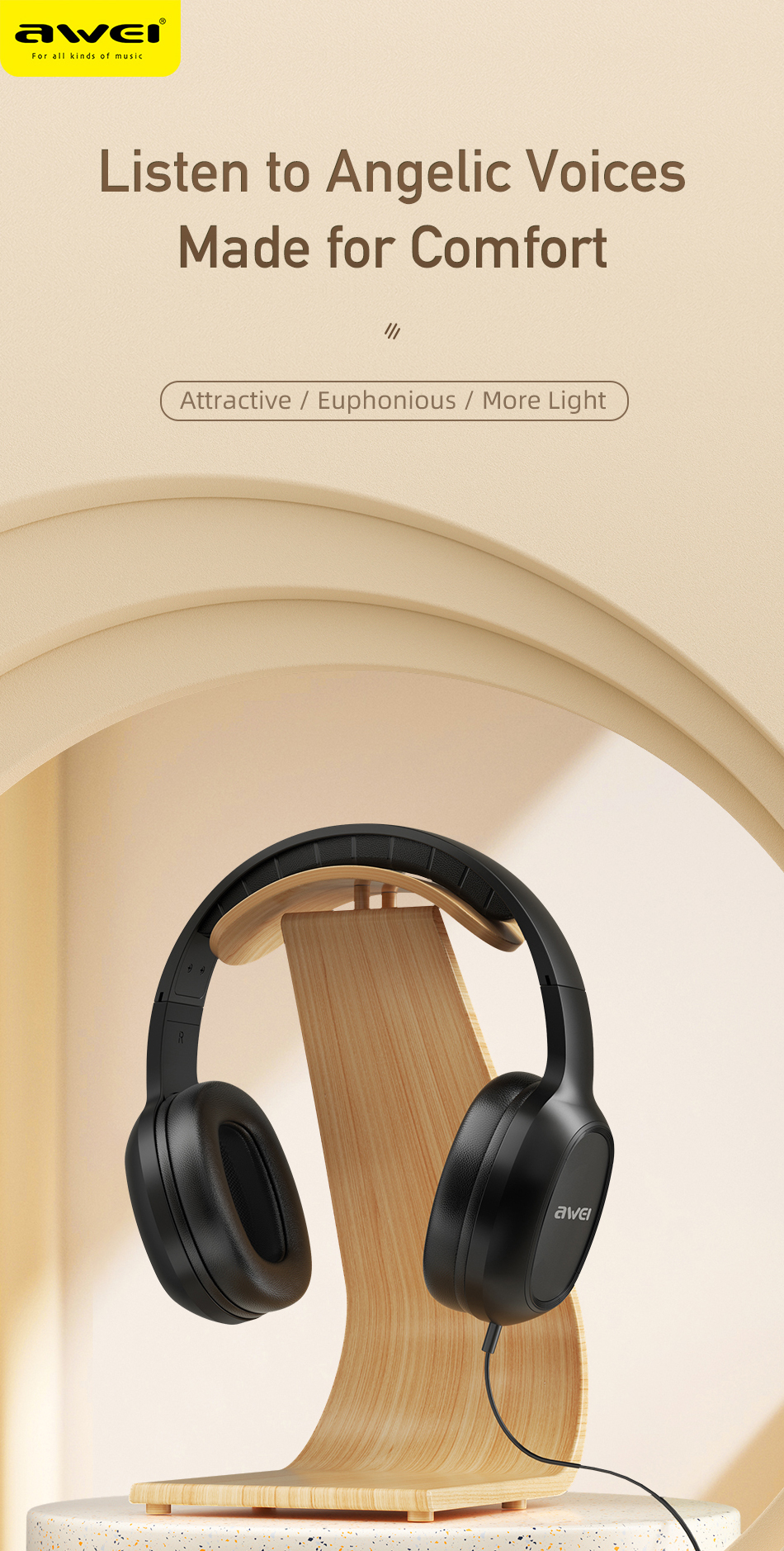 Awei GM-6 Hi-Fi Anti-Noise Super Bass Wired Headset With Microphone ...